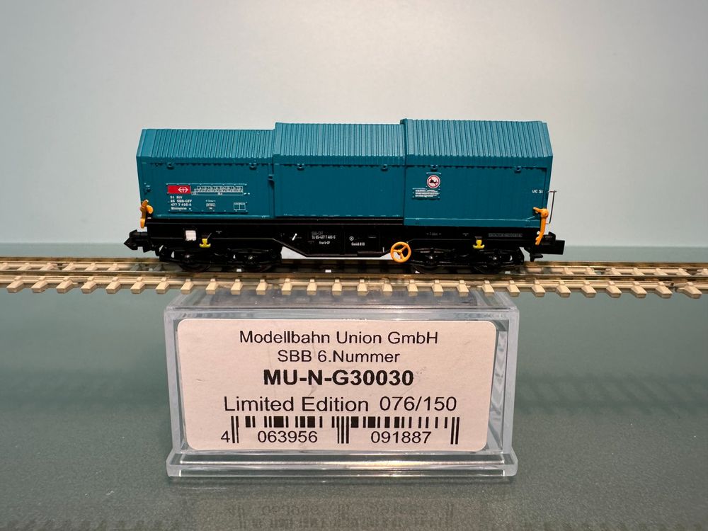 MU3330021 SBB Shimmns Teleskophaubenwagen türkis 076/150 | Acheter sur ...