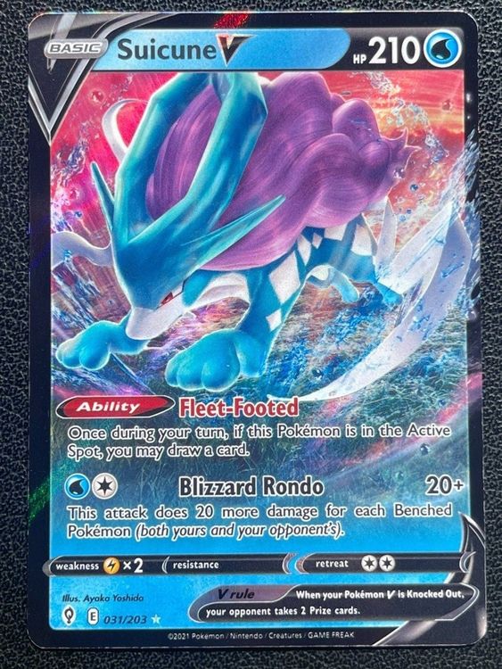 Suicune V 031/203 Ultra Rare Pokémon Evolving Skies (Neu (gemäss ...