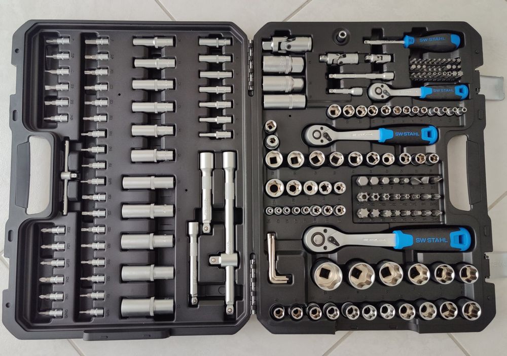 184-teiliger Steckschlüsselsatz SW STAHL + 6 Gabelschlüssel | Kaufen ...