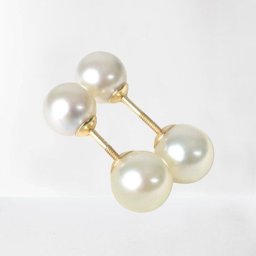 Akoya Perlen Doppel Ohrstecker wunderschön 18 K Gold (Neu und originalverpackt) in Muenchen für ...