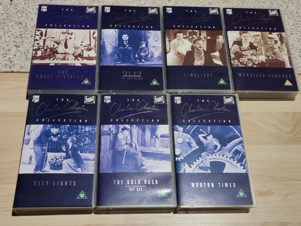 Charlie Chaplin Collection VHS 7 Stück (Gebraucht) in Schongau für CHF ...