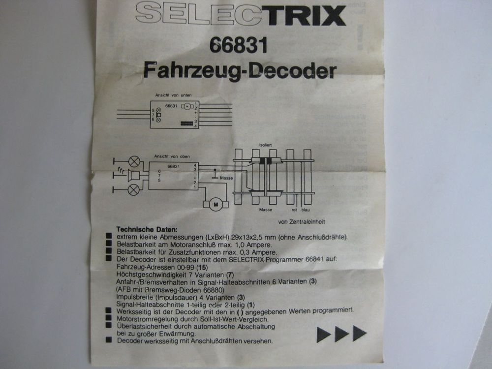 6 x Trix Decoder, Artikel Nummer 66831, 35% vom Neu-Preis (Neu (gemäss ...