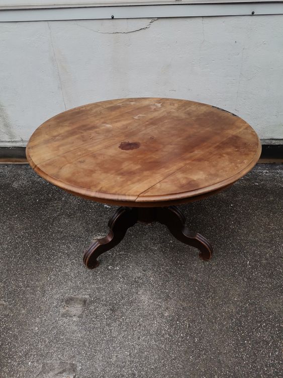 Alter Tisch, Alter Holztisch, alter runder Tisch, Runder Tis (Gebraucht ...