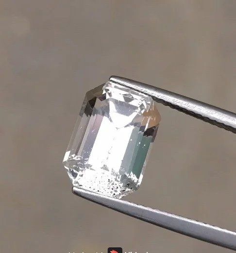 Weisser TOPAZ geschliffen 9.05ct aus Pakistan (Neu (gemäss Beschreibung ...