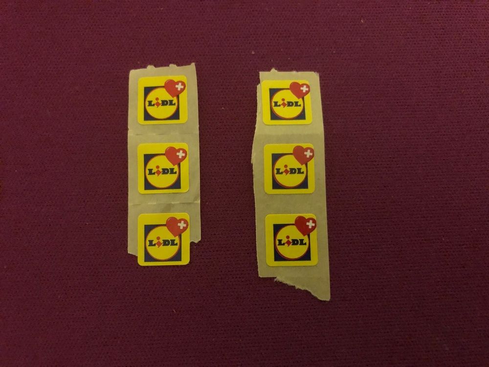 6 stickers Lidl suisse (Neu und originalverpackt) in Vallorbe für CHF 0 ...