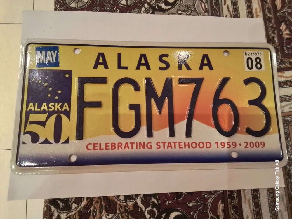 Rares Alaska Nummernschild Celebrating Statehood 1959-2009 (Gebraucht ...