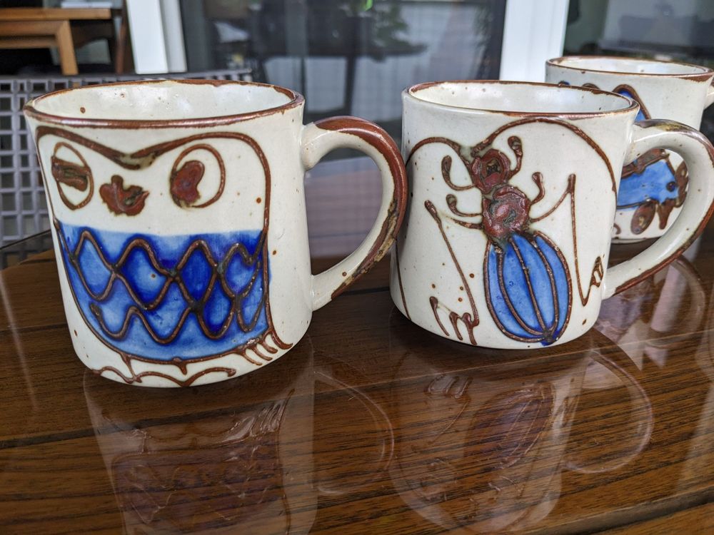 Keramik Tassen 70er Jahre mit Tiermtotive Vintage | Kaufen auf Ricardo