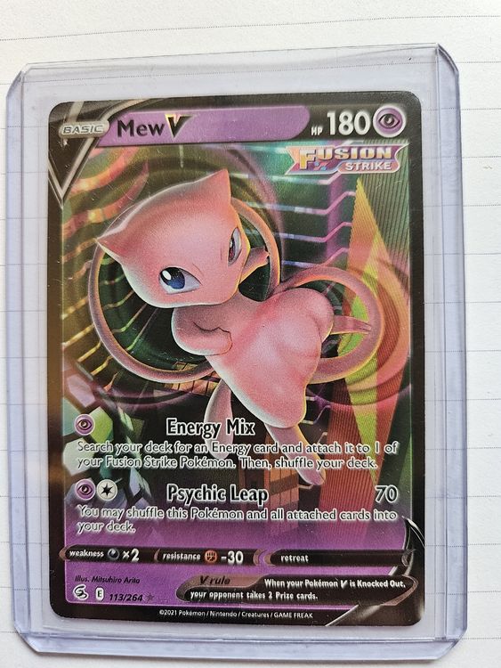 Pokemon Fusion Strike Mew V 113/264. New Rare English | Kaufen auf Ricardo
