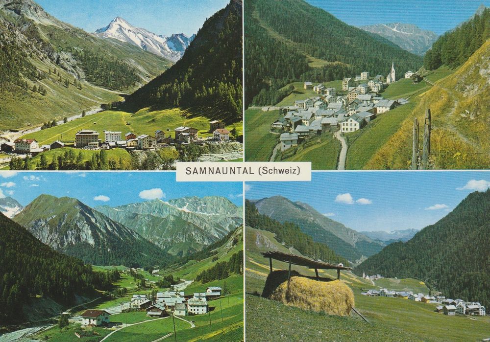 GR 34 Samnaun-Dorf mit Compatsch, Raveisch, Laret, ca. 1960 (Gebraucht ...