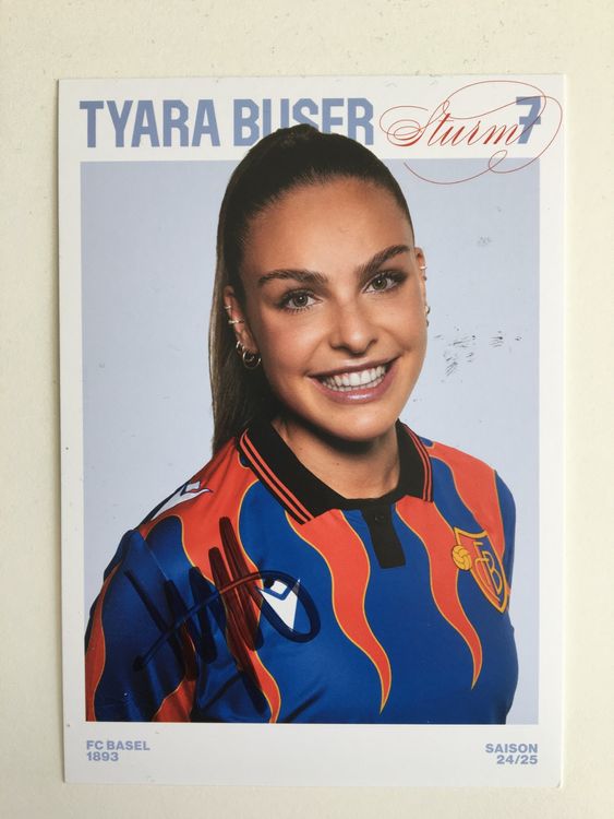 Signierte Autogramm- Sammlerkarte Tyara Leah Buser FC Basel (Neu (gemäss Beschreibung)) in Basel ...
