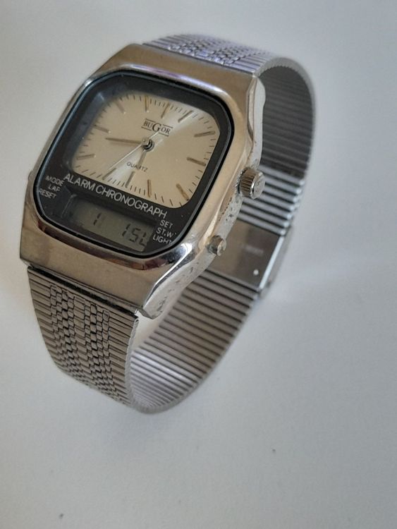 Bugor Alarm Chronograph vintage Herrenuhr | Kaufen auf Ricardo