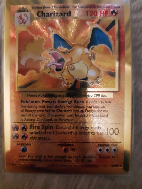 Pokemon Sword&Shield Celebrations Promo Charizard Gold Metal | Kaufen ...