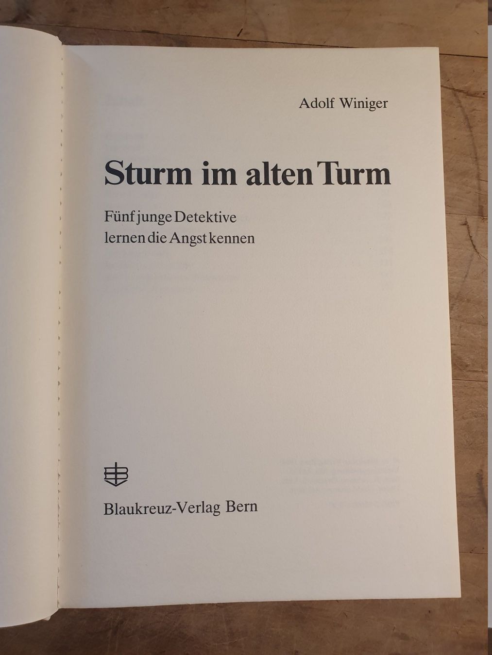 Sturm im alten Turm Adolf Winiger Blaukreuz (Gebraucht) in Zürich für ...