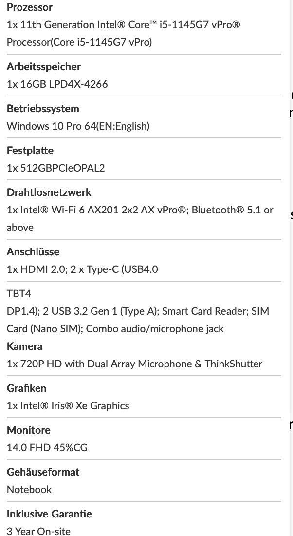 Lenovo T14s Gen2 /512/ 16/ i5 11th Gen/ Wind 11Pro/ CH Board (Gebraucht ...
