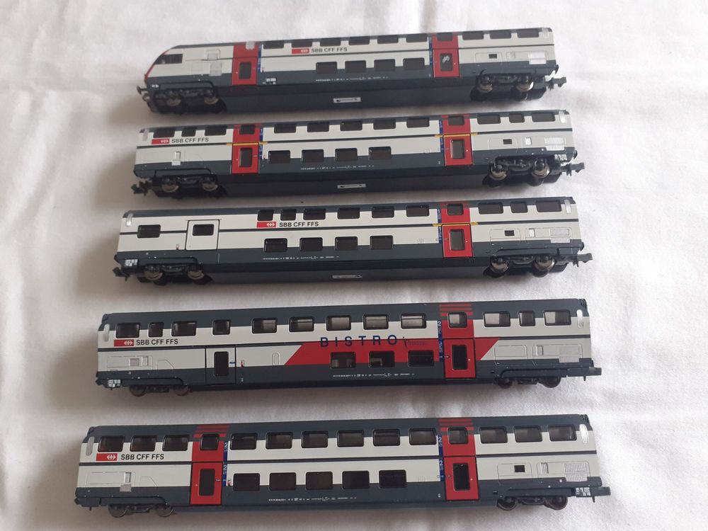 5 Hobbytrain Doppelstockwagen IC 2000 Spur N (Neu (gemäss Beschreibung ...