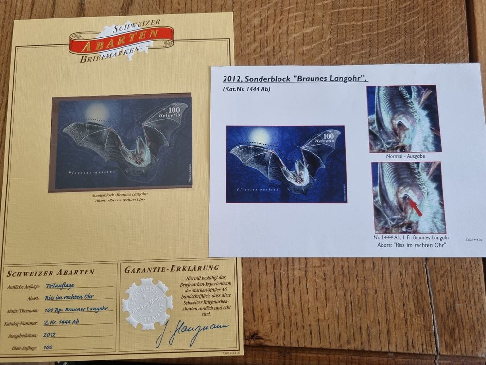 2012 Abart Riss im Ohr Fledermausblock Auflage 100 | Kaufen auf Ricardo