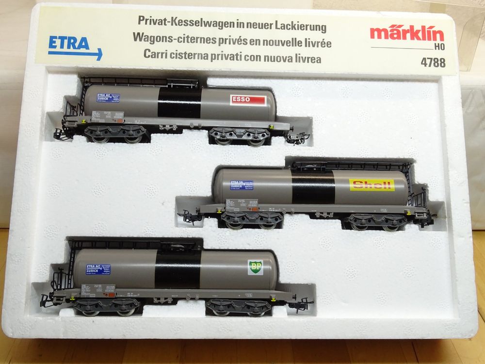 Märklin 4788 ETRAG AG Kesselwagen Set, H0,WS/AC,OVP (Gebraucht) in ...