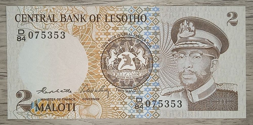 Lesotho 2 Maloti 1984 UNC (Neu (gemäss Beschreibung)) in Cousset für ...
