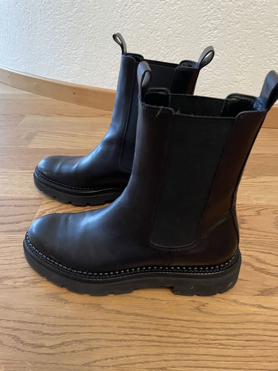Schwarze Leder Chelsea Boots, Grösse 40, Top Zustand! (Neu und ...