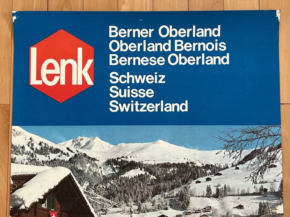 Plakat original Lenk 1968 Atelier Rees Berner Oberland (Gebraucht) in ...