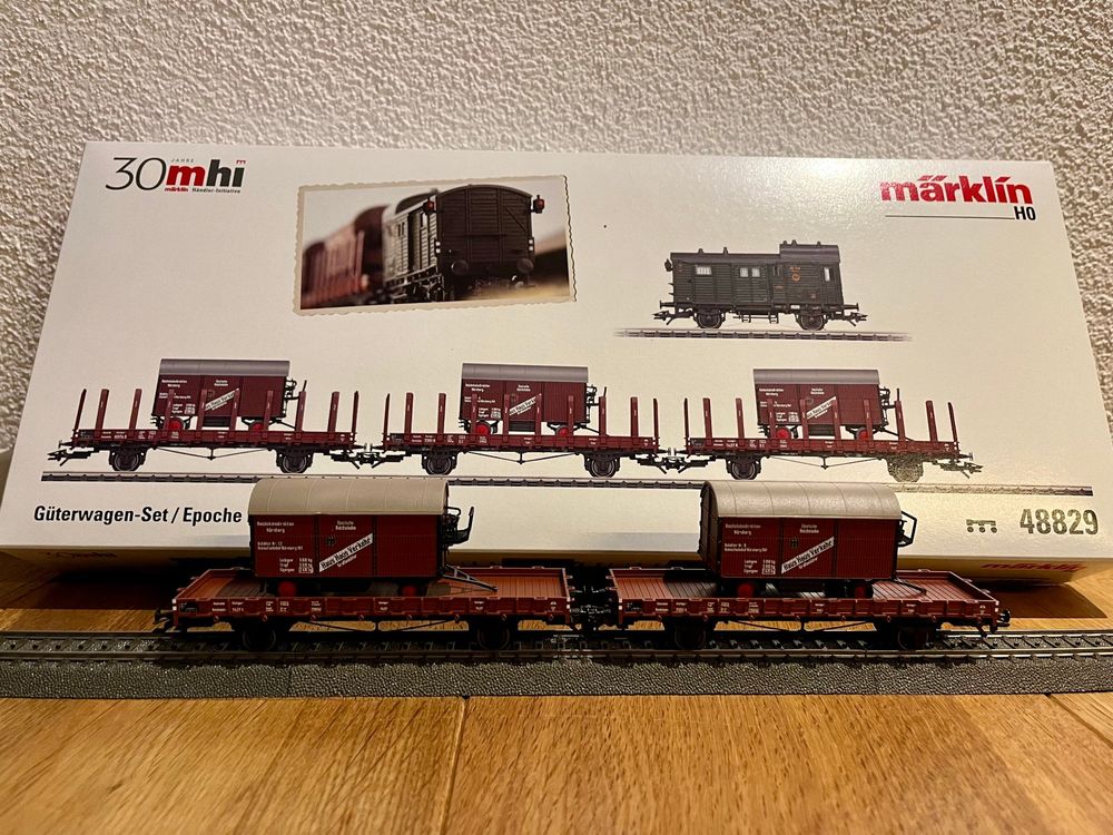 Märklin Güterwagen Rungenwagen inkl. Ladung aus Set 48829 | Kaufen auf ...