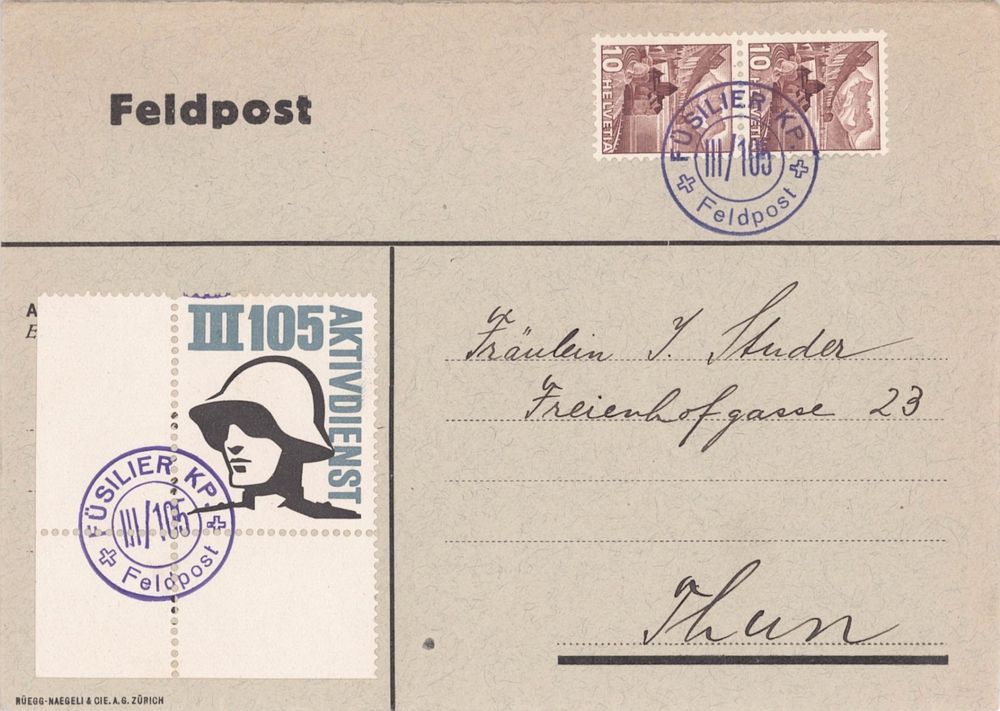 Feldpost mit ...... Infanterie (Gebraucht) in Bazenheid für CHF 6.5 – mit Lieferung auf Ricardo ...