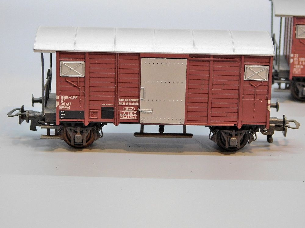 Zwei 2-achsige Güterwagen Gklm und K2 der SBB von Liliput (Gebraucht ...