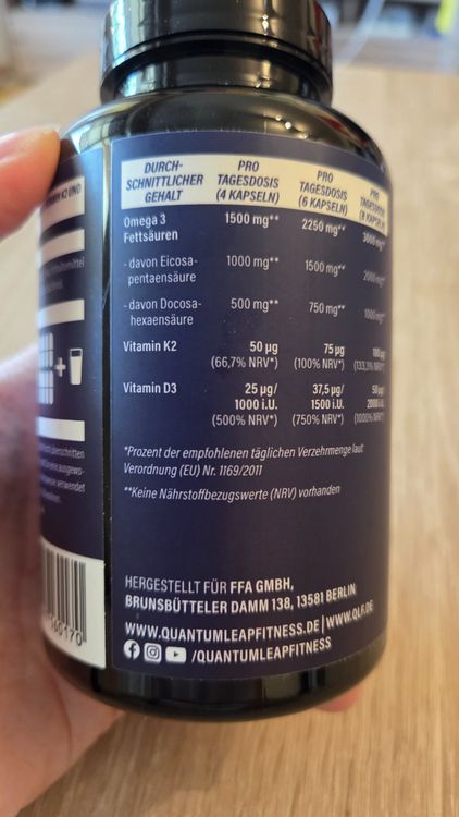 QLF Poseidon Omega 3 K2 D3 - 235 Kapseln (Gebraucht) in Adlikon b ...