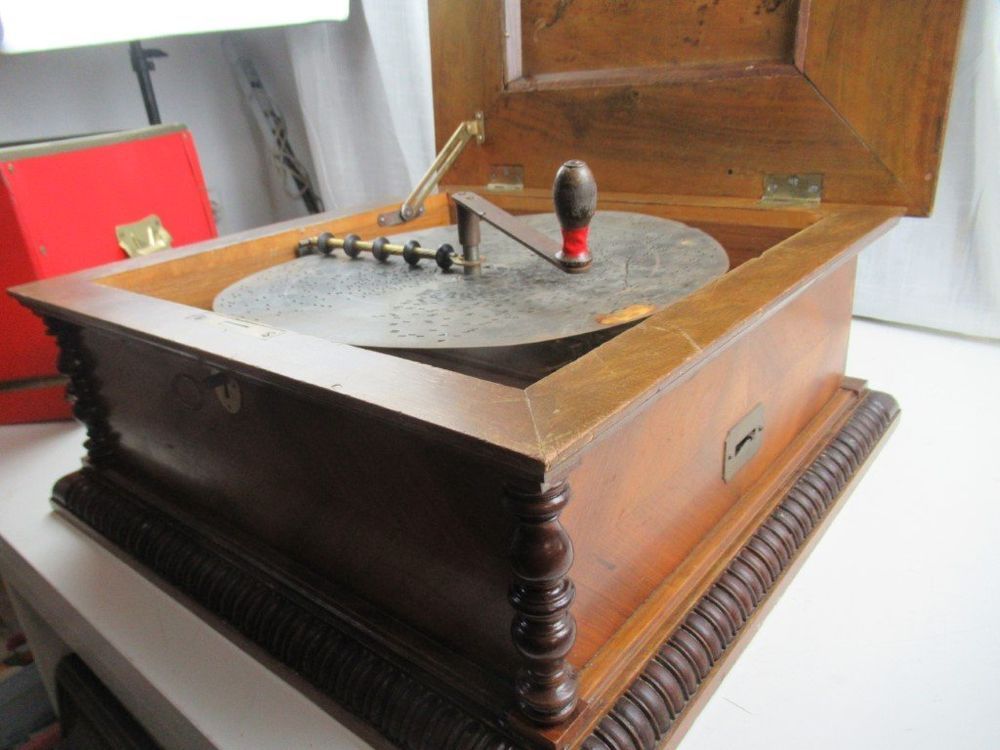 Polyphon 9 Platten 32 cm Spieluhr Kalliope antik Musik (Gebraucht) in ...