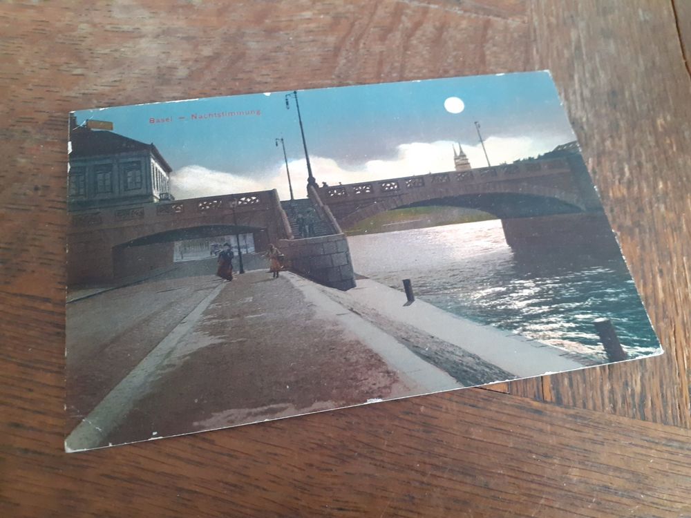 BASEL - NACHTSTIMMUNG - MONDSCHEIN KARTE - 1913 | Kaufen auf Ricardo