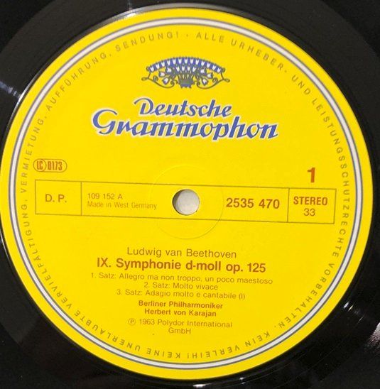 Beethoven – Symphonie Nr. 9 (LP, Karajan) (Gebraucht) in Grüningen für CHF 4 – mit Lieferung auf ...