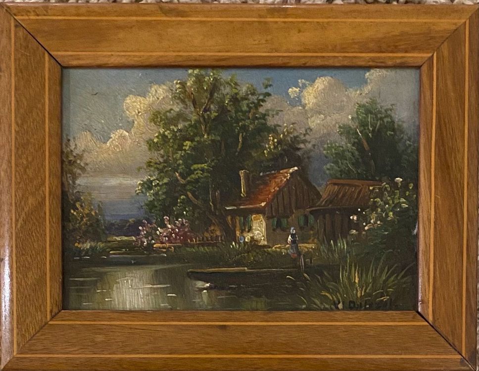 Landschafts Gemälde Unleserlich Sign. | Kaufen auf Ricardo