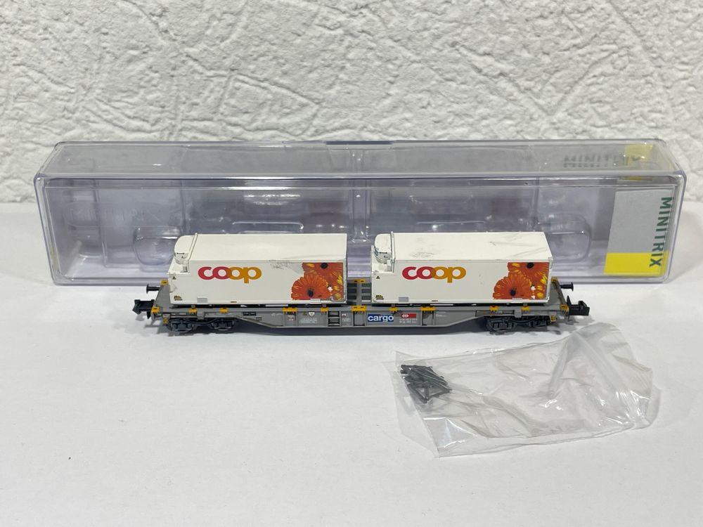 Minitrix 15491 SBB Cargo COOP Containertragwagen | Kaufen auf Ricardo