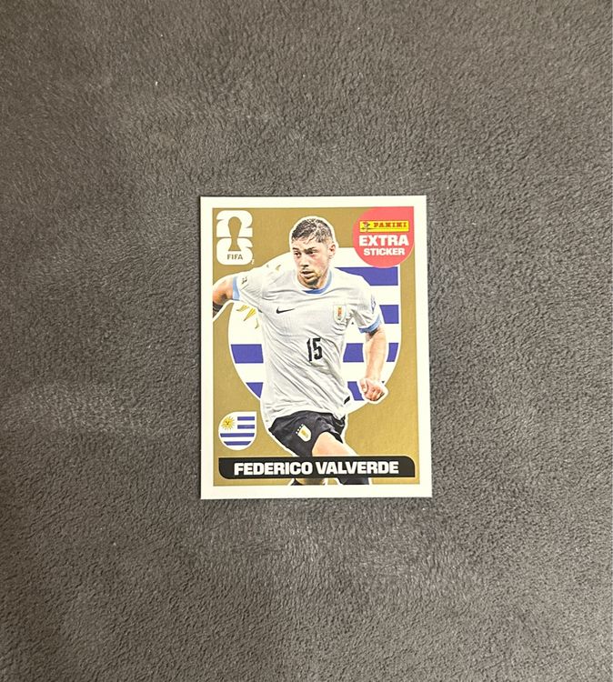 GOLD WM 2026 Panini Extra Sticker Federico Valverde (Neu (gemäss ...