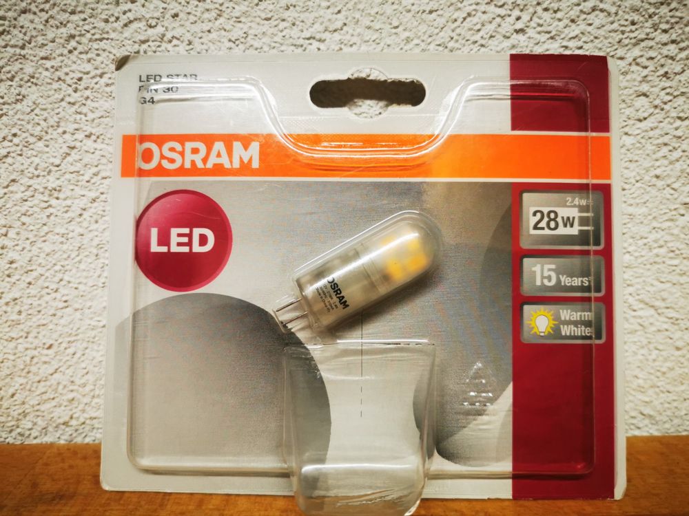 OSRAM LED G4 Pin 30 2.4W 300lm Lampe (Neu und originalverpackt) in für ...