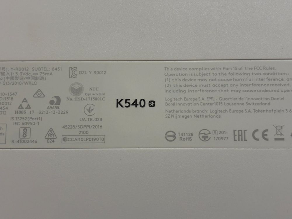 Logitech Keyboard K540, MX Master 2s und Unifying Receiver (Gebraucht ...