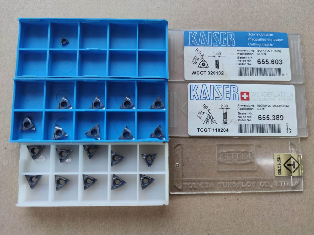 Wendeplatten TCGT 110204 und WCGT 020102 Kaiser und Tungaloy (Neu ...