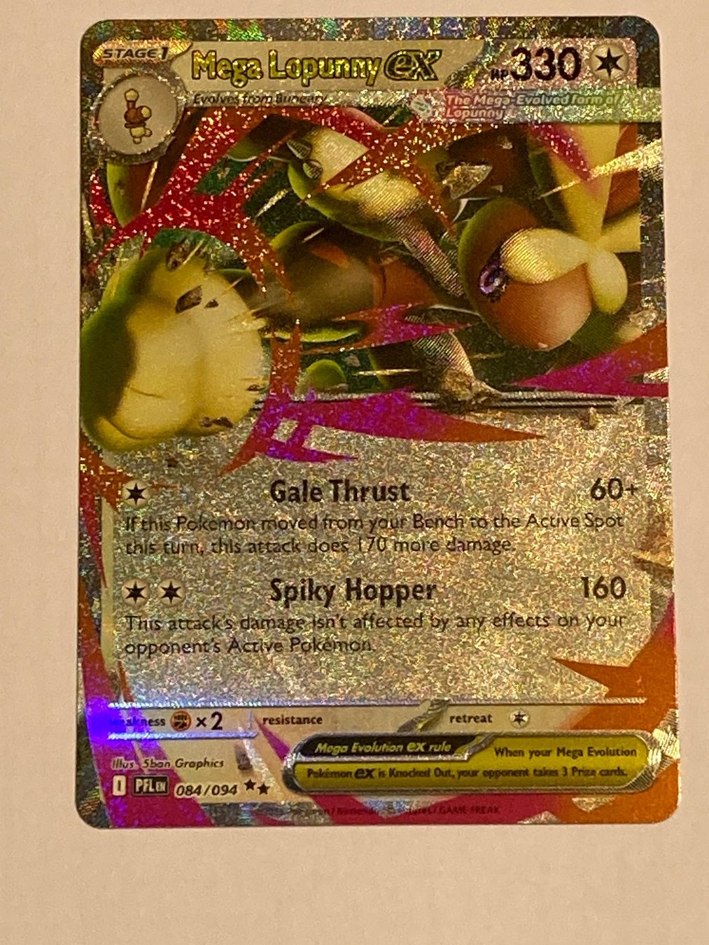 Pokemon PHANTASMAL Mega Lopunny ex 084 / 094 🇬🇧 EN (Neu (gemäss ...