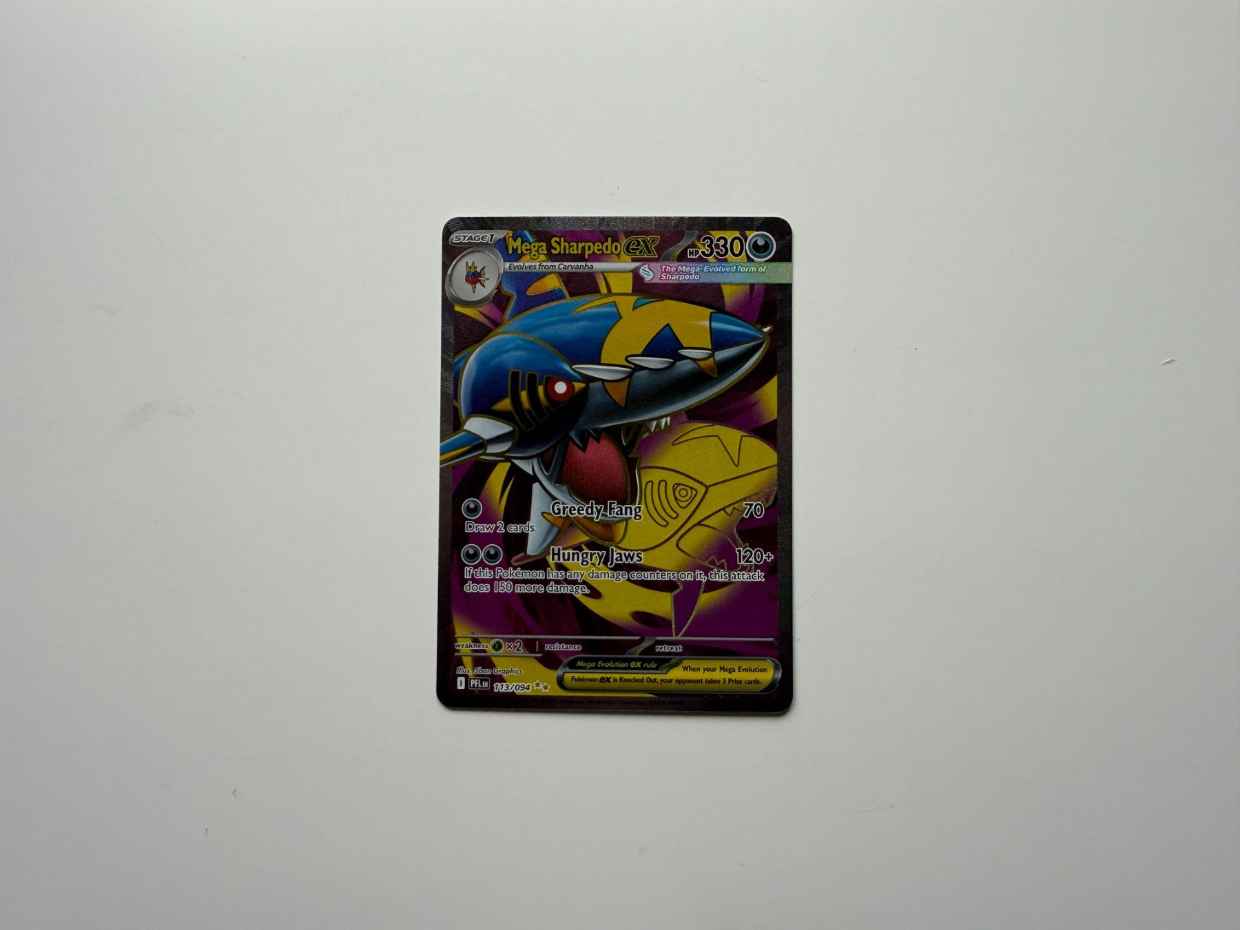 Mega Sharpedo ex #113 Pokemon Phantasmal Flames (Neu und ...