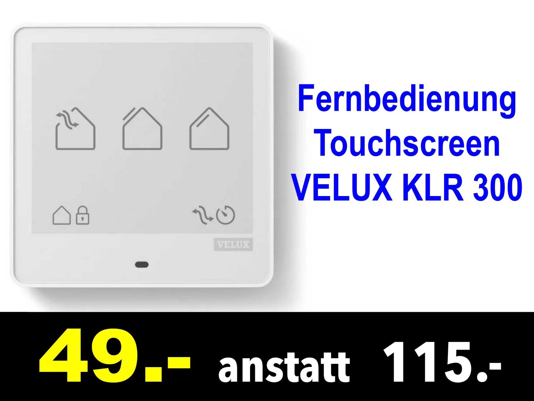 🔴 Touchscreen-Fernbedienung VELUX KLR 300 /154X (Neu und ...