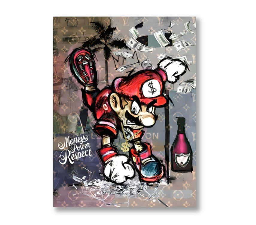 Super Mario Pop Art Kunst Money Power Respect Bild Modern (Neu (gemäss ...