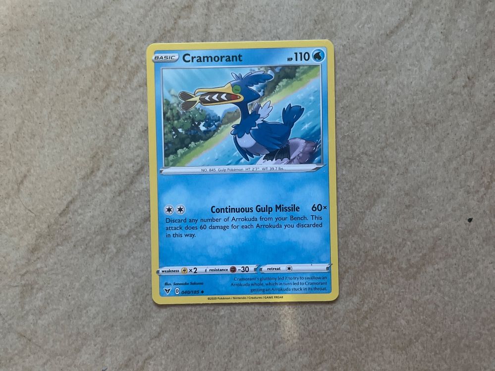 Carte Pokemon Cramorant - Vivid Voltage - EN (Gebraucht) in Vernayaz für CHF 1 – mit Lieferung ...