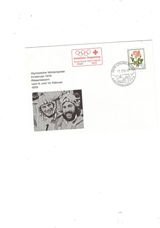 Olympia Olympiade INNSBRUCK 1976 Good Hemmi Stempel rot (Neu (gemäss ...