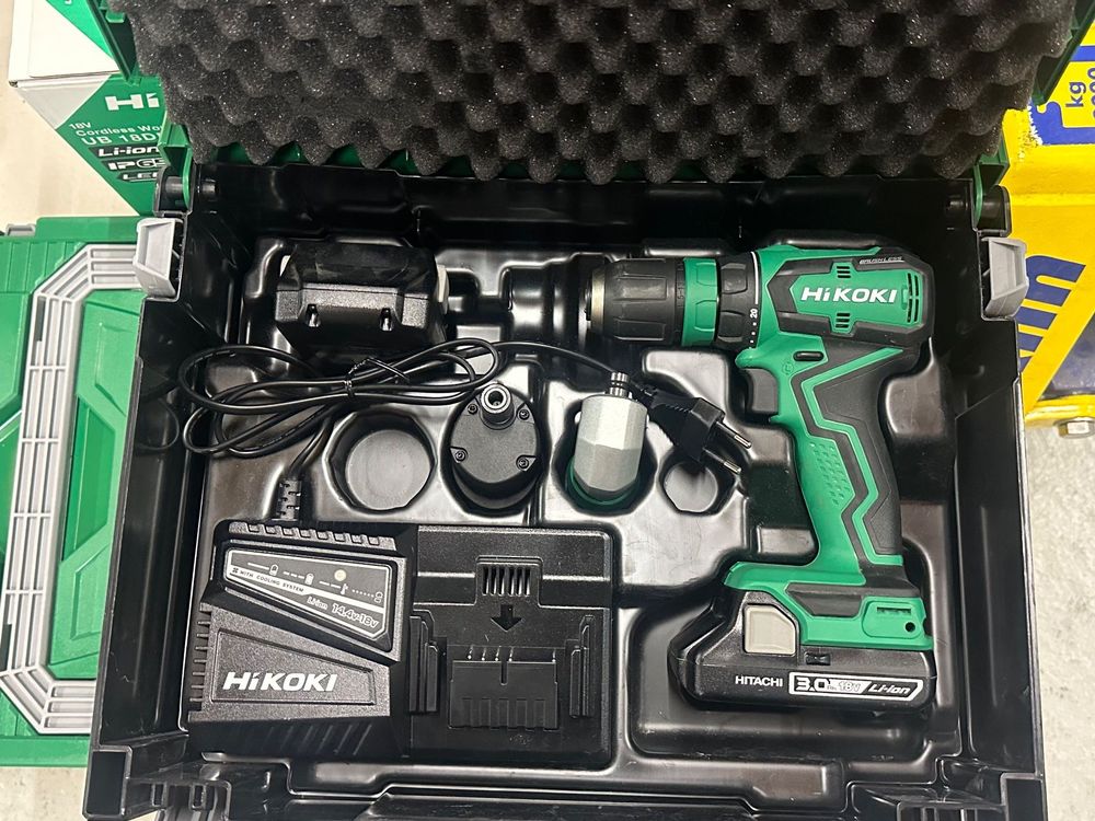 Hikoki Akku Bohrschrauber DS18DDQ + mit 3 Aufsätzen (Gebraucht) in Uetendorf für CHF 180 – mit ...