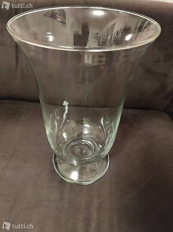 Schöne grosse Glas Vase | Kaufen auf Ricardo