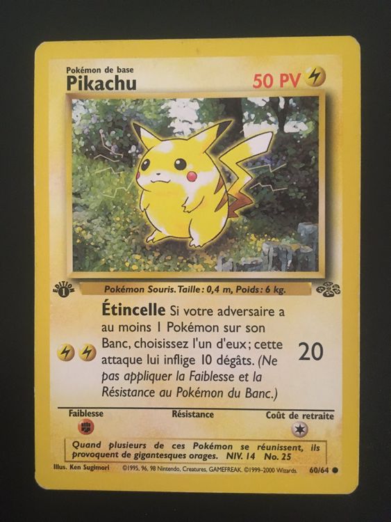 RARE: Pokémon Jungle (2000): Pikachu 60/64 FR édition 1 | Kaufen auf ...