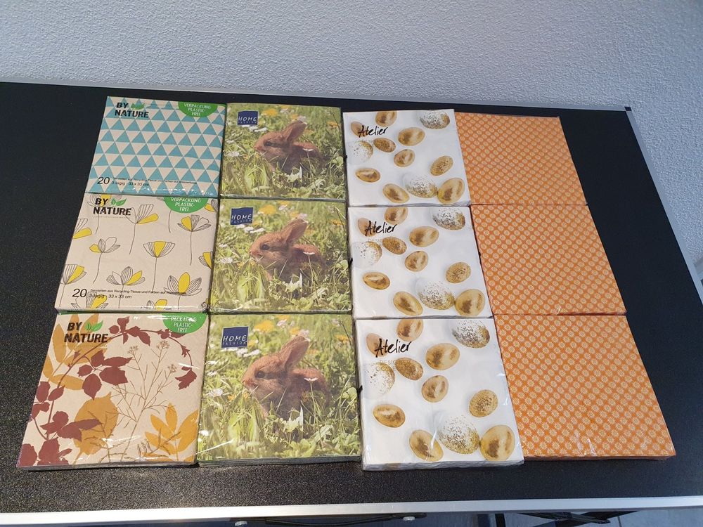 Neu - Servietten - 12 Packungen - 33cm x 33cm (Neu und originalverpackt ...