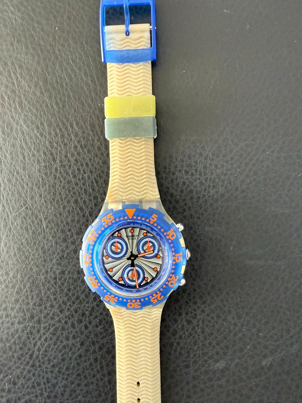 Swatch Aqua Chrono Silver Moon SBK100 neu / ungetragen (Neu (gemäss ...