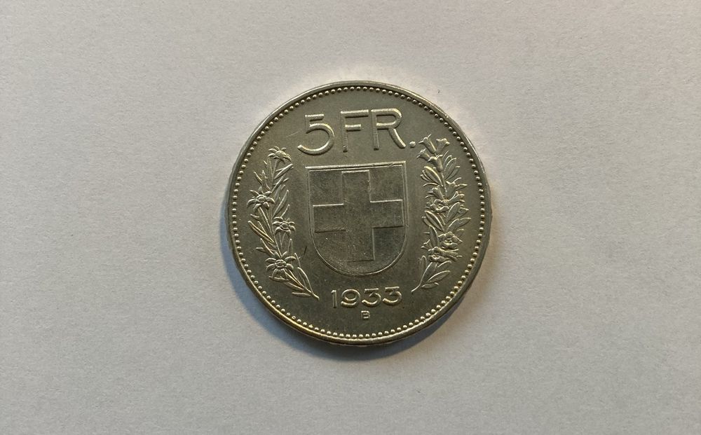 5 Franken-Münze 1933 vz | Kaufen auf Ricardo