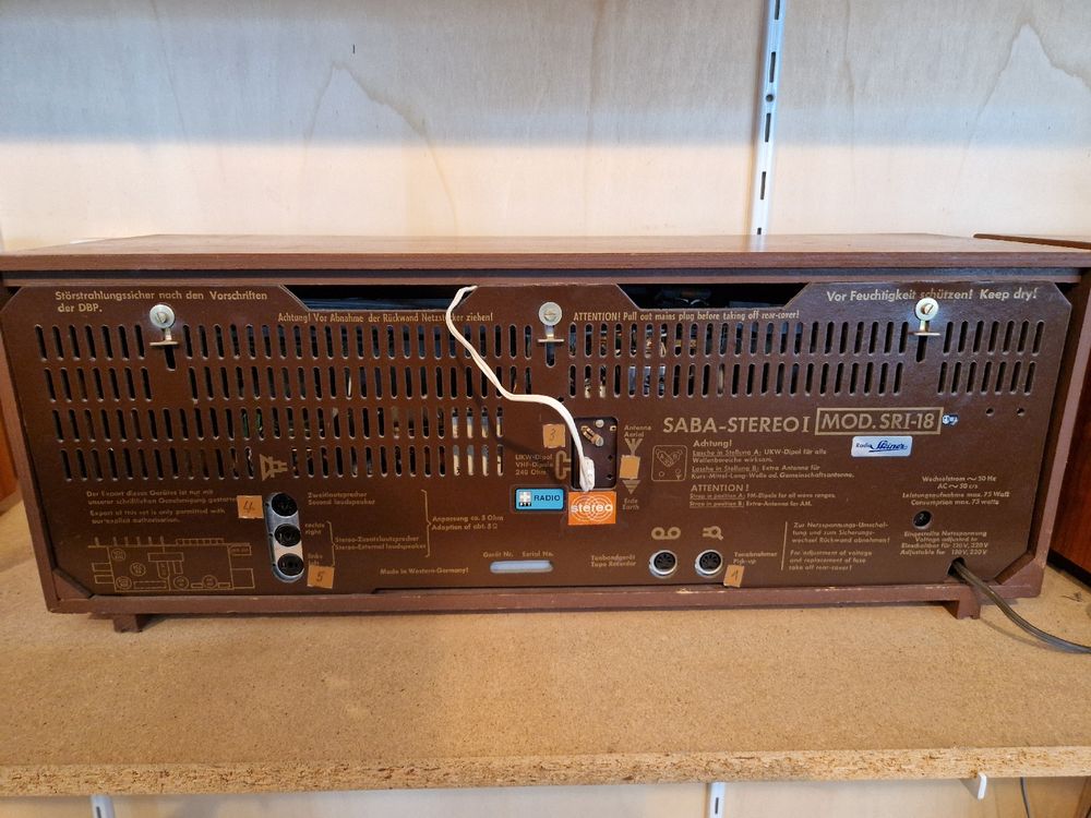 SABA-Stereo I, Mod. SR I-18 (Defekt) in Einsiedeln für CHF 20 – nur ...